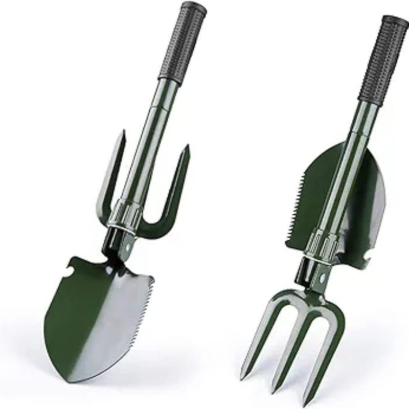 Pelle Pioche De Camping Pliante Avec Boussole Et Étui