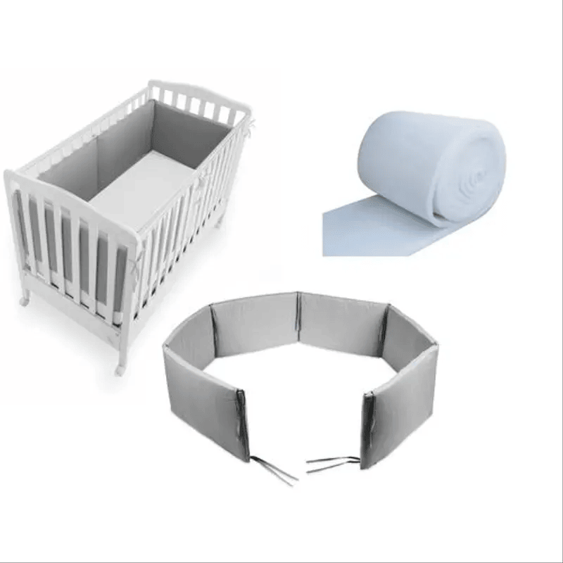 Contour de Lit Bébé Doux et Sécurisé pour un Sommeil Paisible Gris ...
