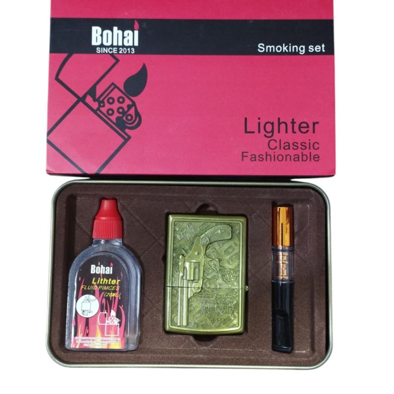 Coffret Briquet De Luxe Métallique Avec Filtre à Cigarette à Tabac ...