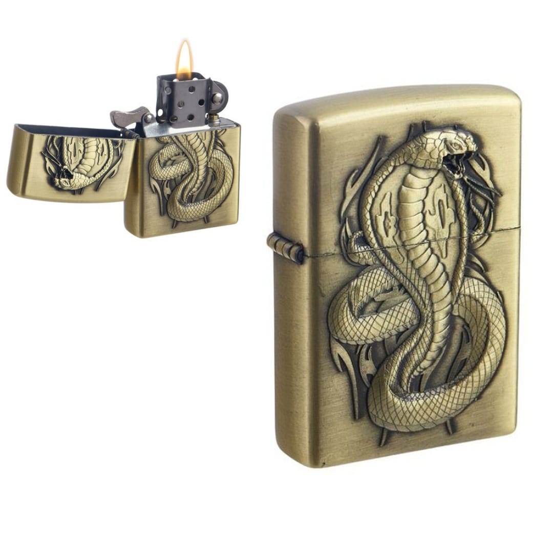 Coffret Briquet De Luxe Métallique 3D Cobra