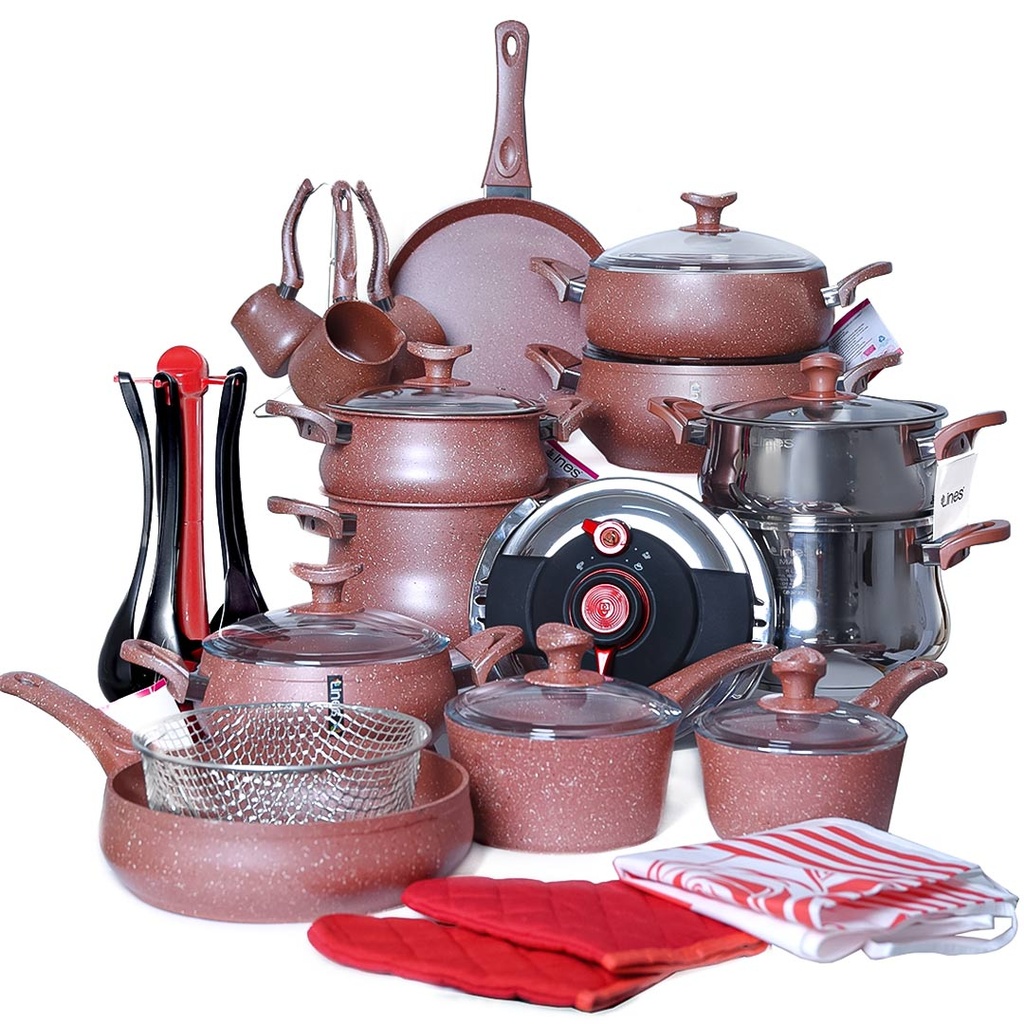 Service Granite Lines 34 Pièces Rose Gold