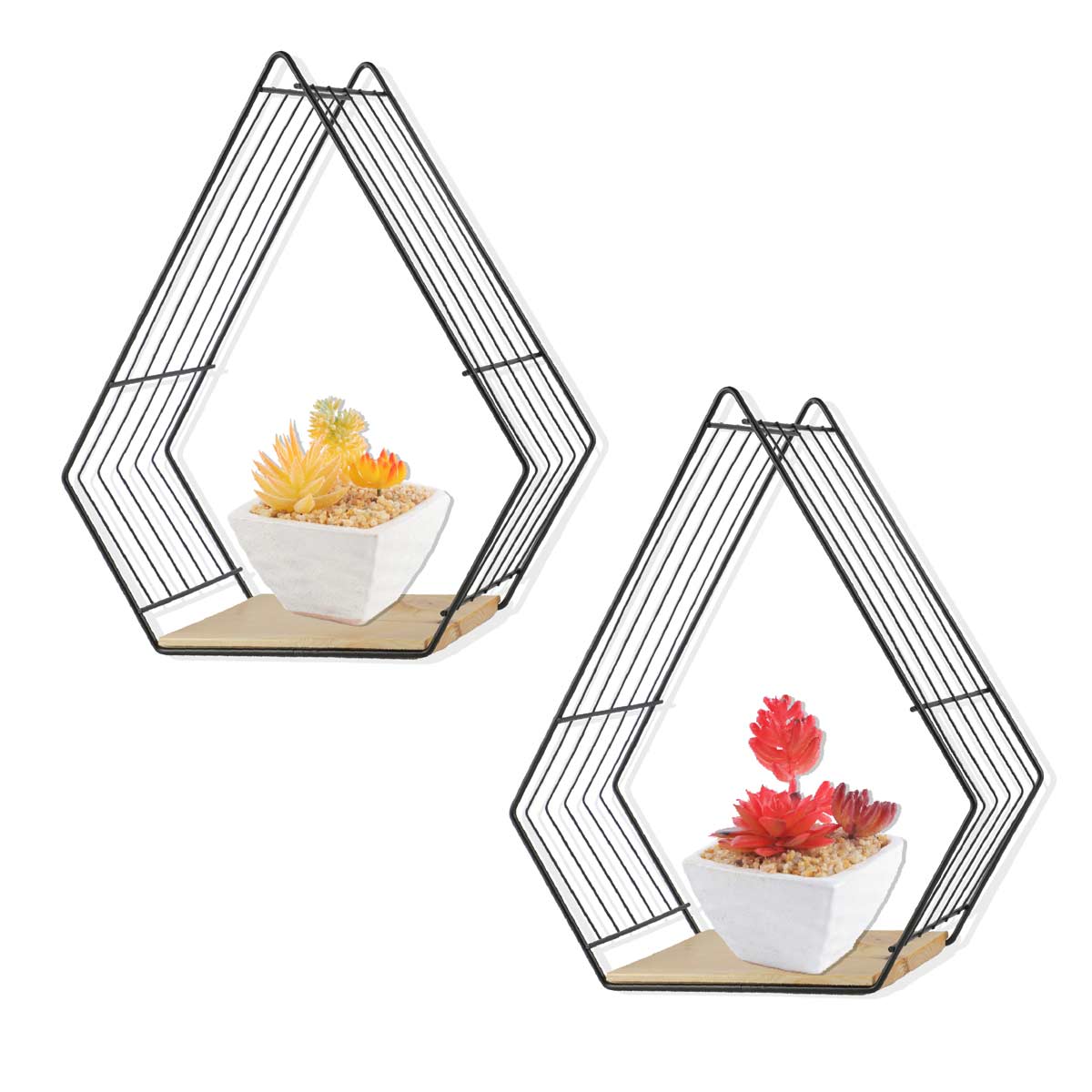 Pack De 2 Etagères Pyramide En Métal - Noir pour 60,700 DT