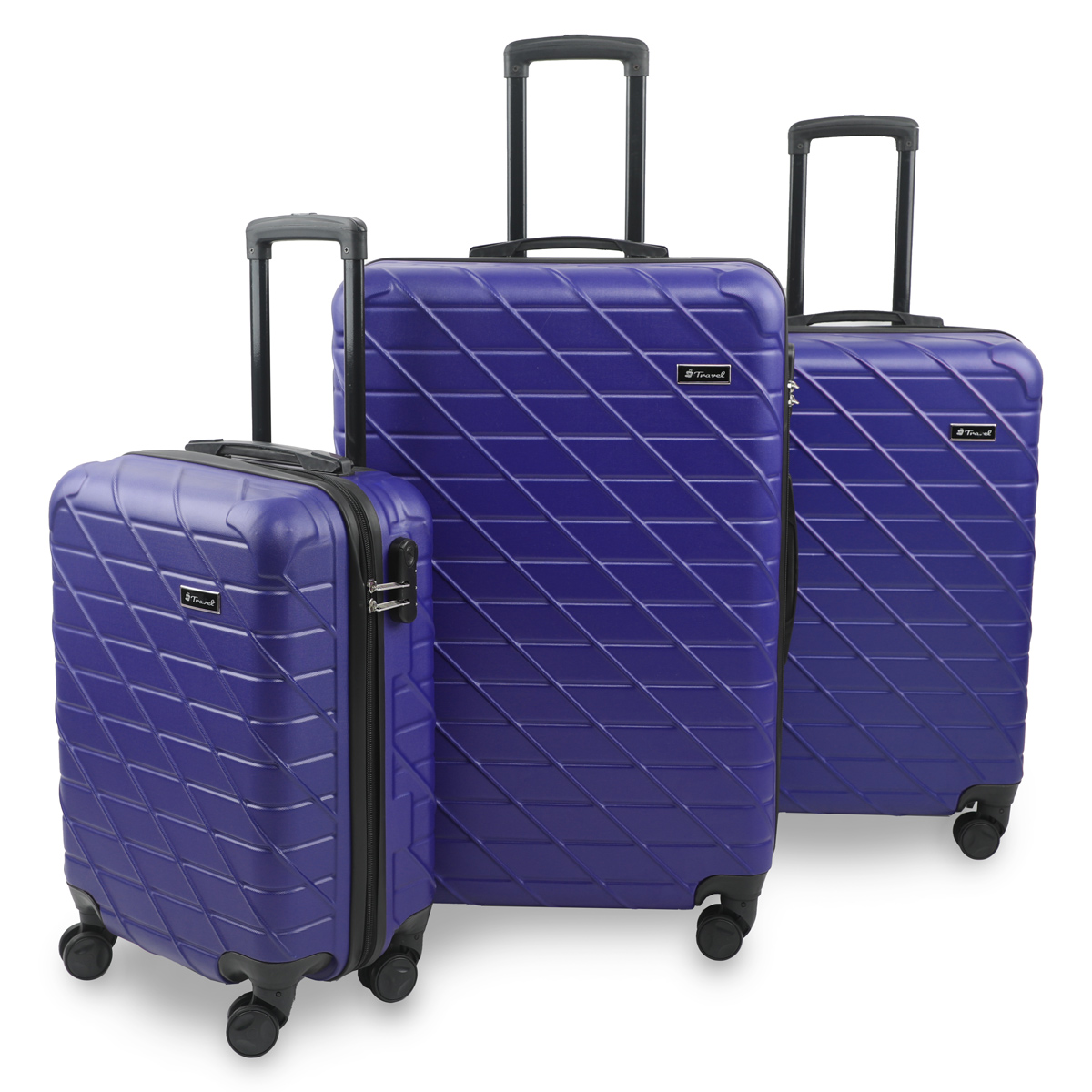 Série de 3 valises en ABS incassable - TRAVEL (STORM)