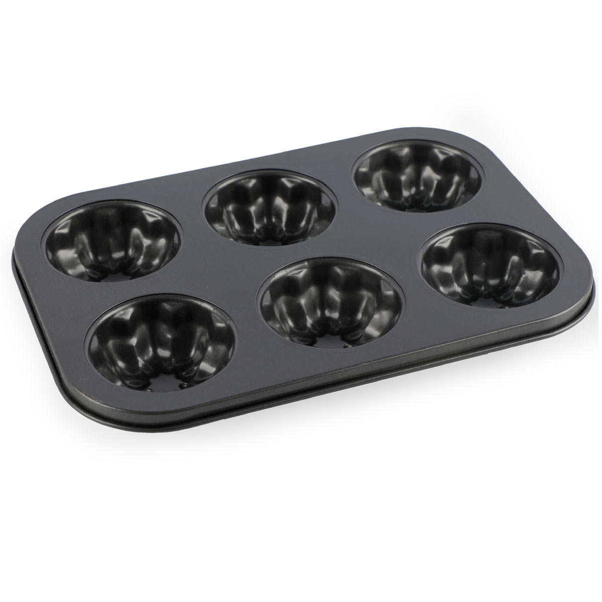 Moule mini cake en métal 6 cavités