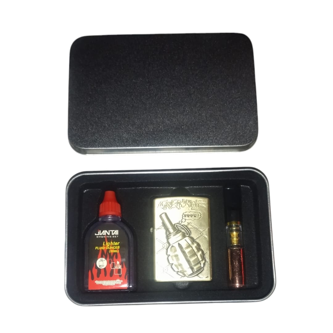 Coffret Briquet De Luxe Métallique 3D Avec Filtre à Cigarette à Tabac ...