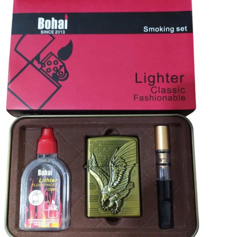 Coffret Briquet De Luxe Métallique Avec Filtre à Cigarette à Tabac ...
