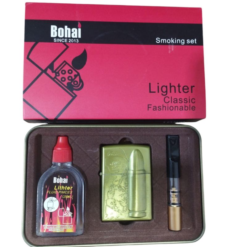 Coffret Briquet Métallique Avec Filtre à Cigarette à Tabac Réutilisable ...