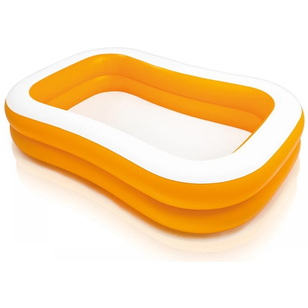 INTEX Piscine Gonflable Rectangulaire Blanc Et Orangé 2,29 m x 1,52 x 0 ...